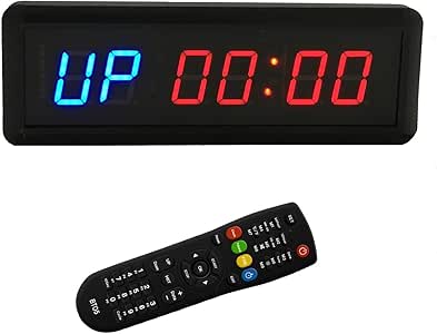 BTBSIGN LED Interval Timer Count Down/Up Clock Stopwatch with Remote For Home Gym Fitness 1.5 ...