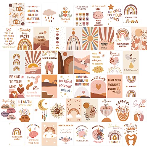 Mua 50 Pieces Boho Mental Health Awareness Wall Collage Kit Mental ...