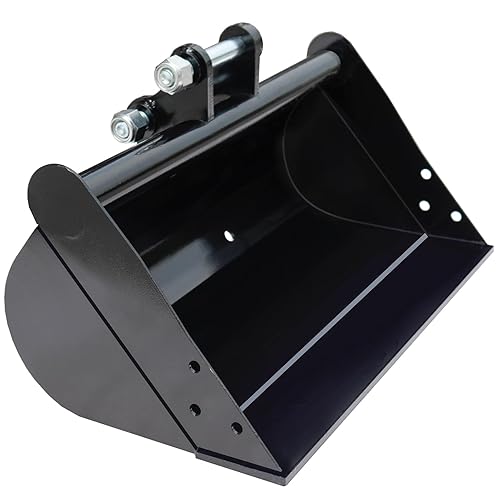 DANWIWEE Mini Excavator Bucket Attachments, 20" No Teeth Flat Backhoe ...