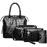 Segater Women Fashion Handbag+Shoulder Bag+Purse+Card Purse Faux ...