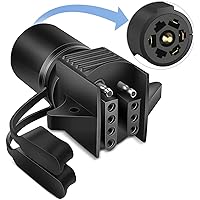 Amazon.com: Nilight 7 Pin Round to 4 Pin 5 Pin Flat Blade Trailer Light Adapter 2 in 1 Trailer ...