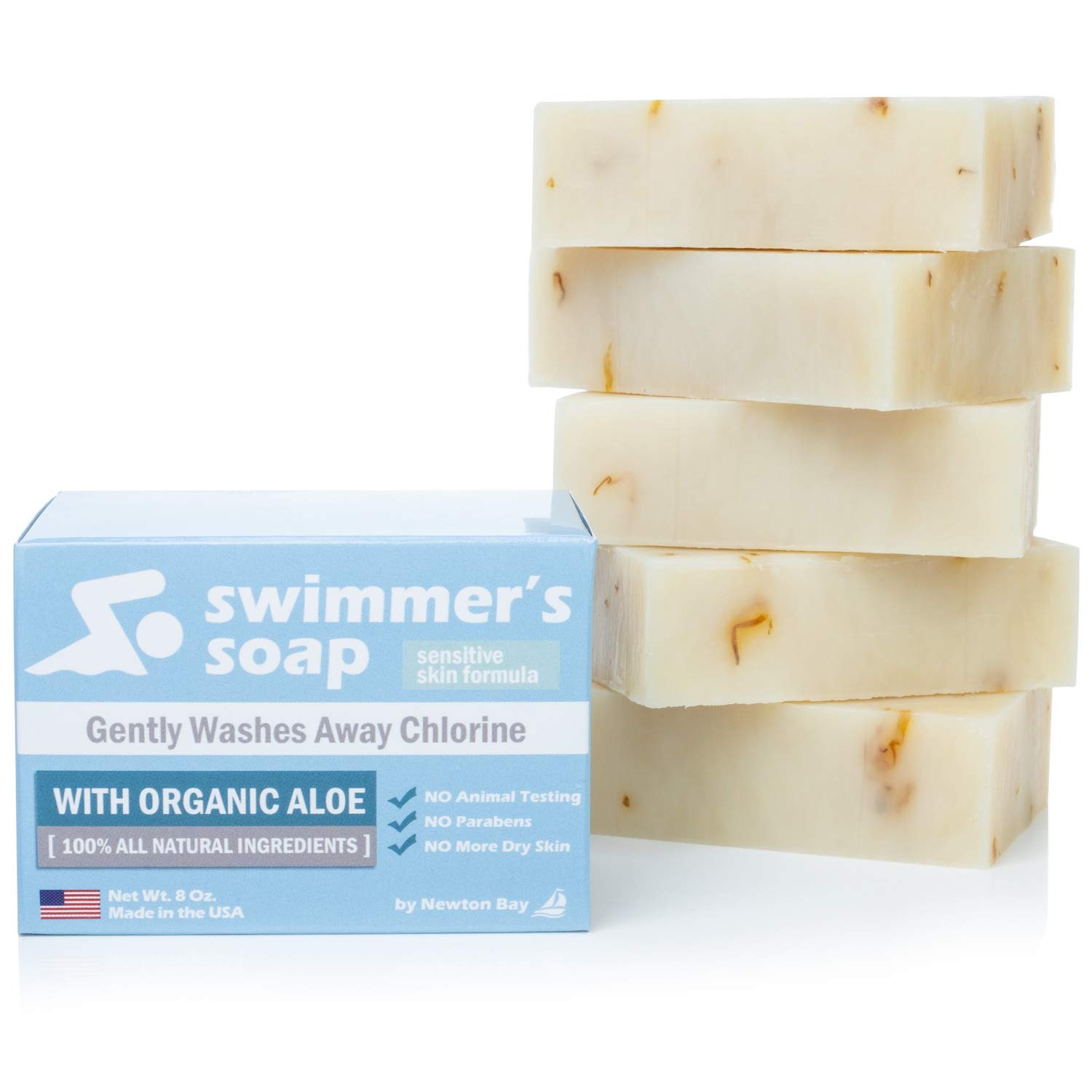 Amazon.com: Swimmer's Soap by Newton Bay - All Natural Aloe Bar Soap to ...