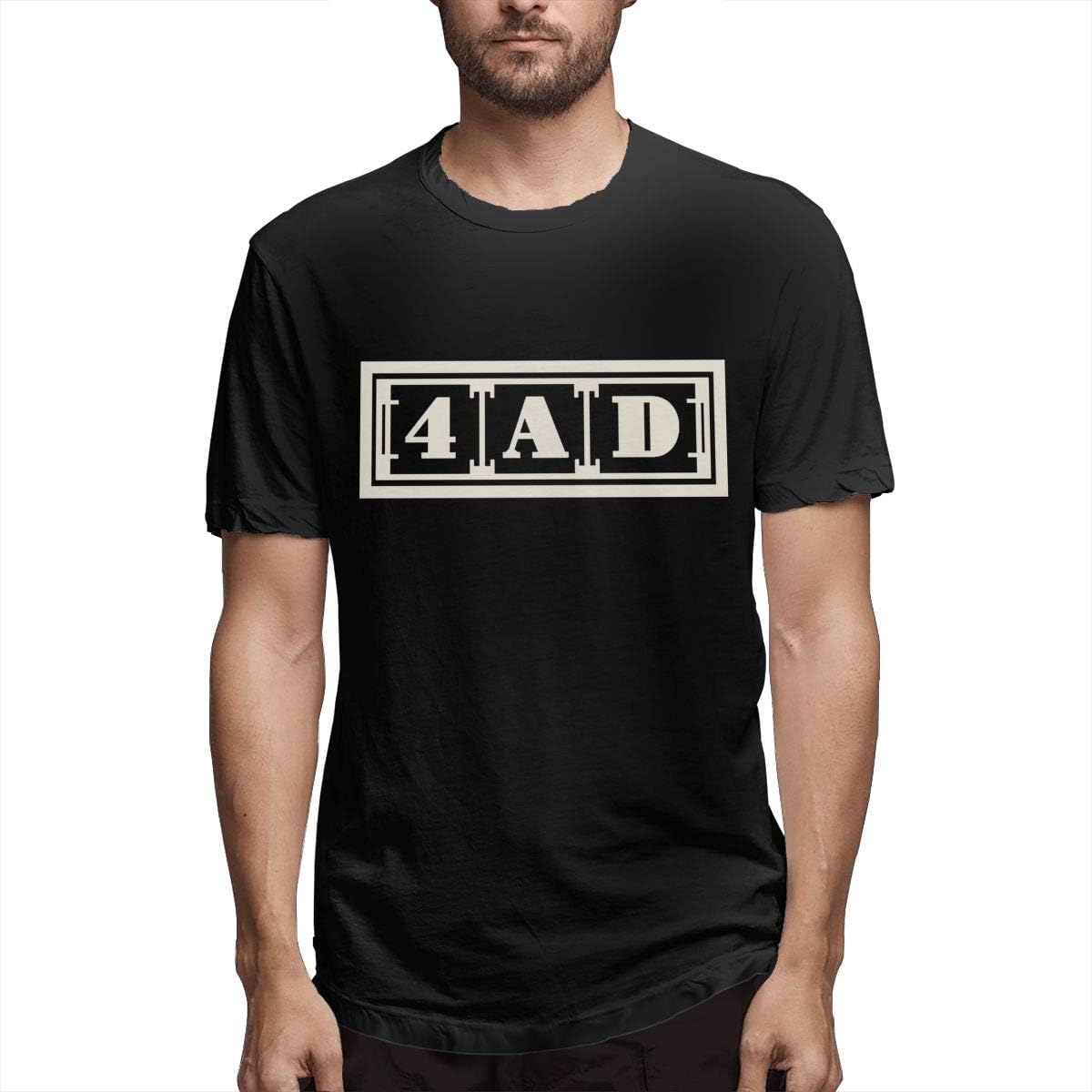 4ad Independent Record Label Logo Men's Youth Round Neck Short Sleeve T ...