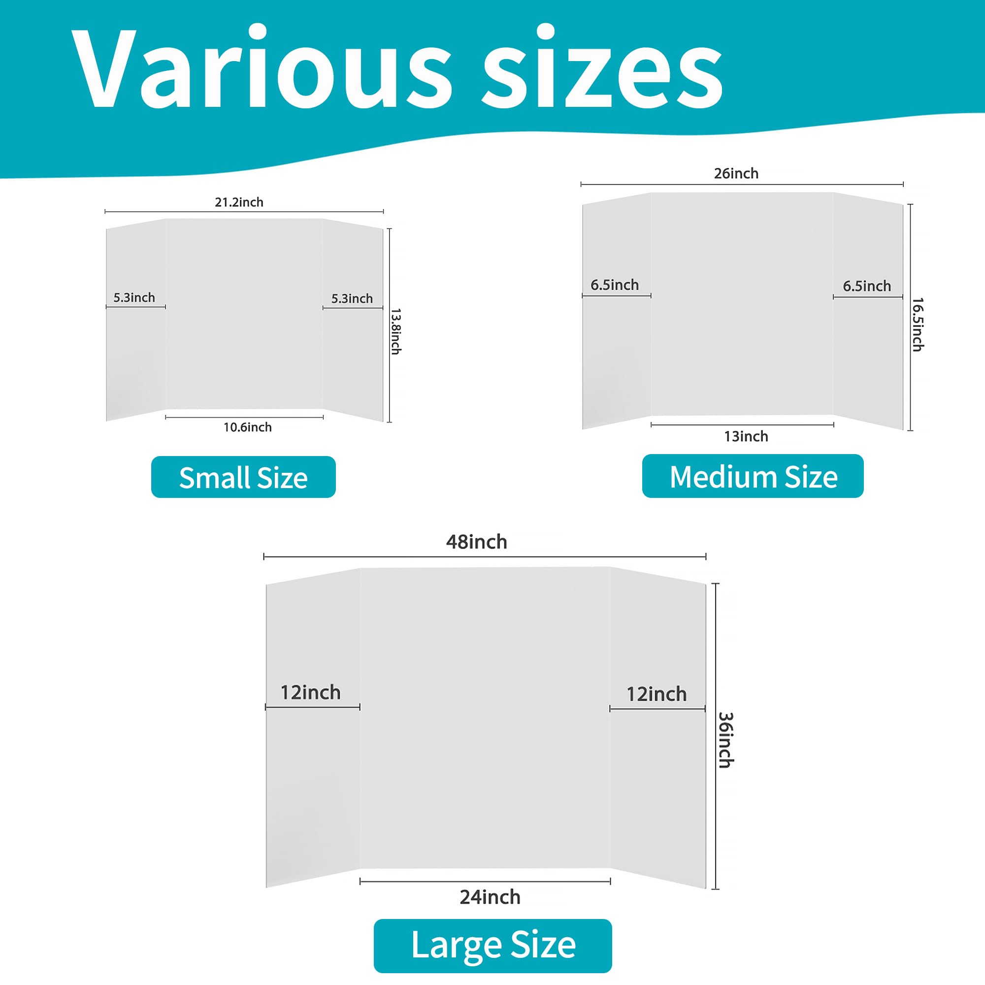 Mua Rsgift 4 Pcs Small Tri-fold Poster Boards with Double Sided Tapes ...