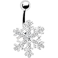 Amazon.com: Body Candy Winter Holiday Stainless Steel Clear Accent ...