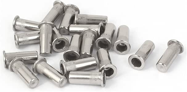 Amazon.com: Uxcell a16070700ux0252 Closed End Rivet Nut M5X18.5Mm 304 ...