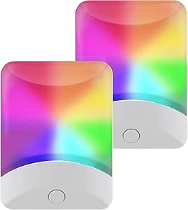 GE Color-Changing LED Night Light, 2 Pack, Plug-in, Dusk-to-Dawn, Home ...