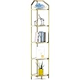 Amazon.com: 5-Tier Corner Shelf Stand, Gold Corner Bookshelf, Bathroom ...