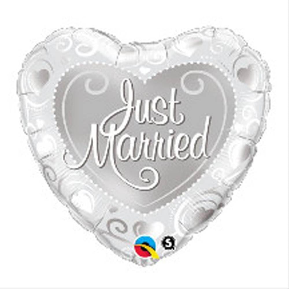 Amazon.com: PIONEER BALLOON COMPANY Shape Suprafoil Just Married Hearts ...