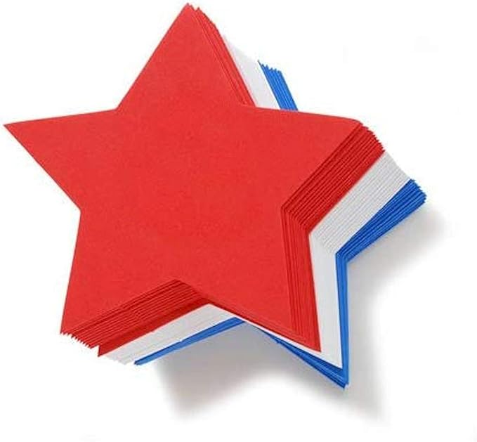 Amazon.com: Star Foam Shapes Bundle: 6 inches, 36 Pack Red, White and ...