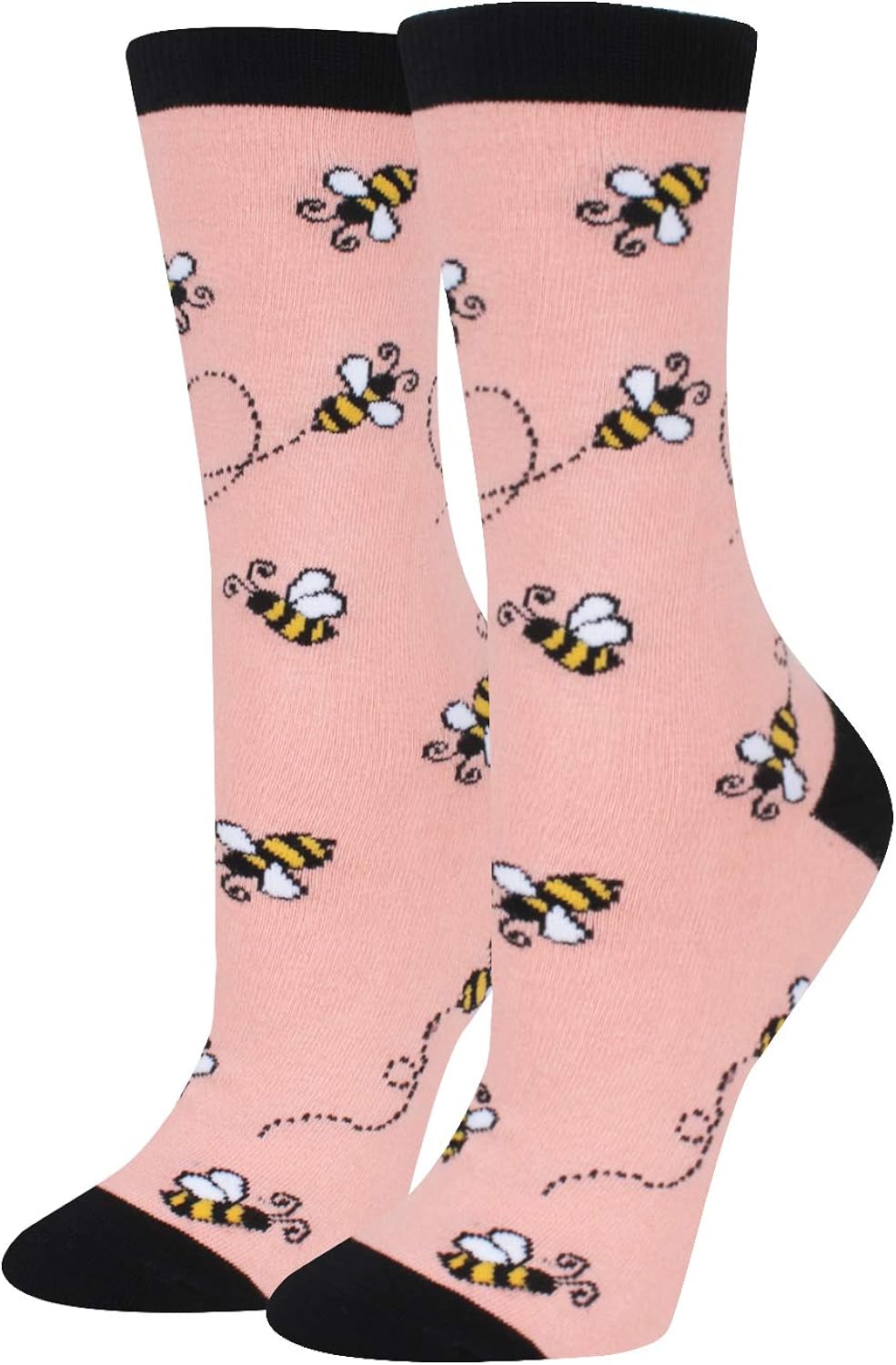Amazon.com: HAPPYPOP Bee Socks for Women Girls, Funny Pink Honey Bumble ...