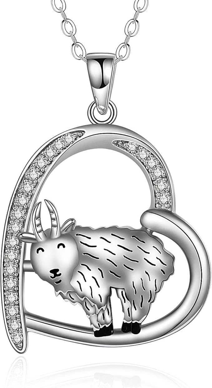 Goats Necklace for Women 925 Sterling Silver Goats Jewelry Gifts for ...