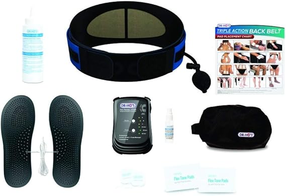 DR-HO'S Triple Action Back Belt Basic Package - TENS Machine, EMS and ...