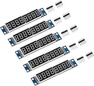 Amazon.com: Stemedu 8-Digit 7 Segment Module MAX7219 8 Bit Digital Segment Tube LED Display ...
