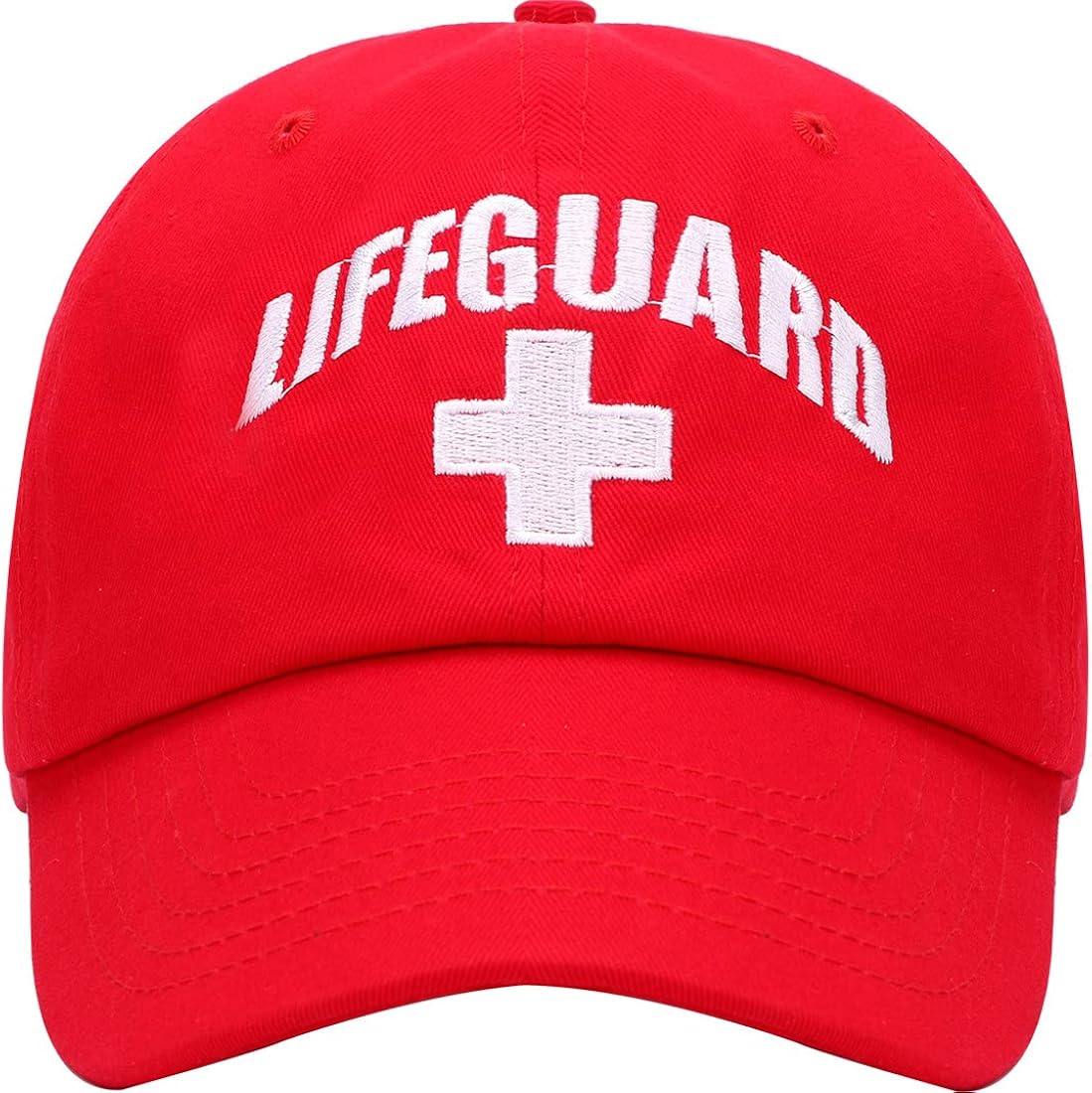 Lifeguard Hat 100% Cotton Exquisite Embroidery Baseball Hats Red ...