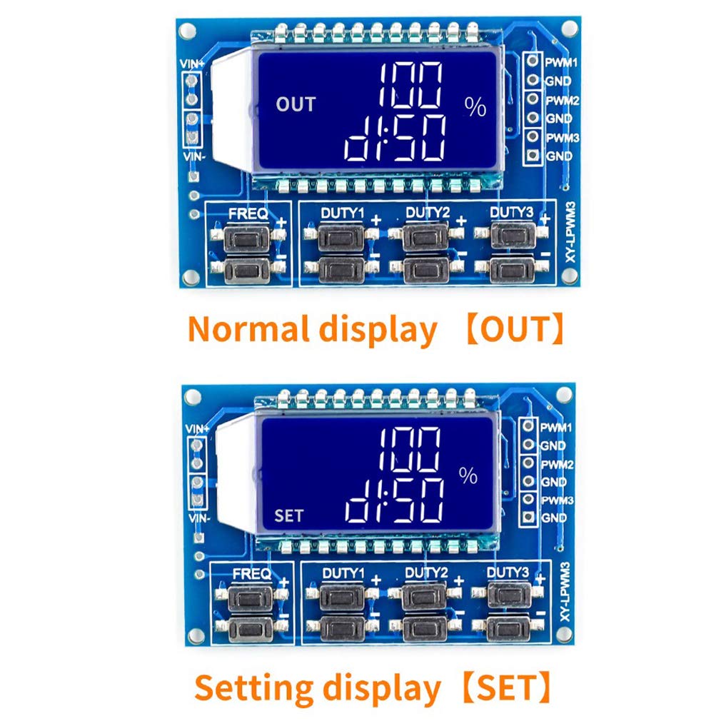 Mua HiLetgo 2pcs 3 Channel PWM Pulse Generator Signal Generator Module Adjustable Frequency ...
