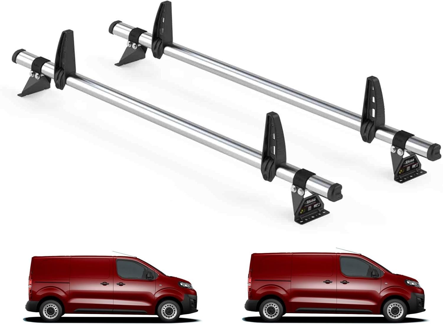 Van Demon Rhino Delta 2 Bar System Steel Roof Rack for Citroen Dispatch ...