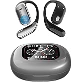 Amazon.com: Intelligent Touch Screen Open Bluetooth Earphones - True Wireless Open Ear Earbuds ...
