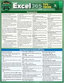 Microsoft Excel 365 Tips & Tricks - 2019: A Quickstudy Laminated ...