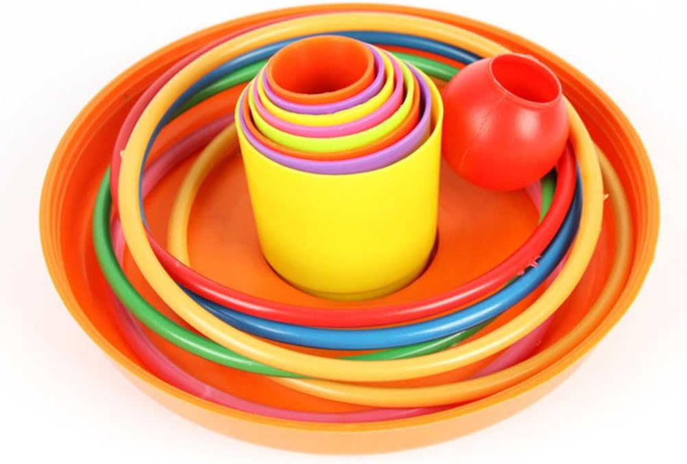 LEORX Games Toss Colorful Plastic Sport Ring Toss Game Set for Family ...