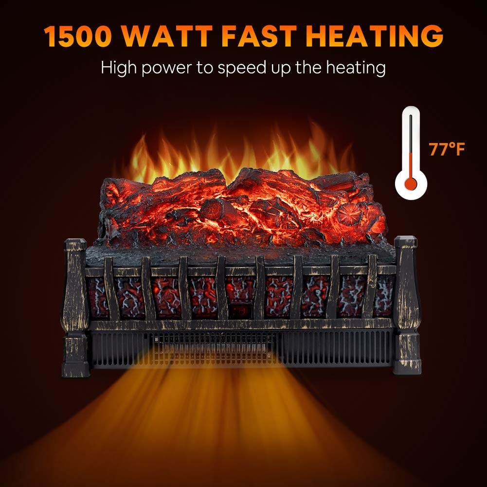 Mua Electric Fireplace Logs Heater, Fireplace Insert Heater with Remote ...