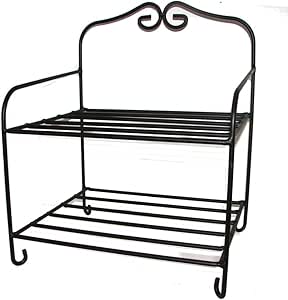Amazon.com: Hand Crafted and American Made!! Wrought Iron Shelf Unit ...