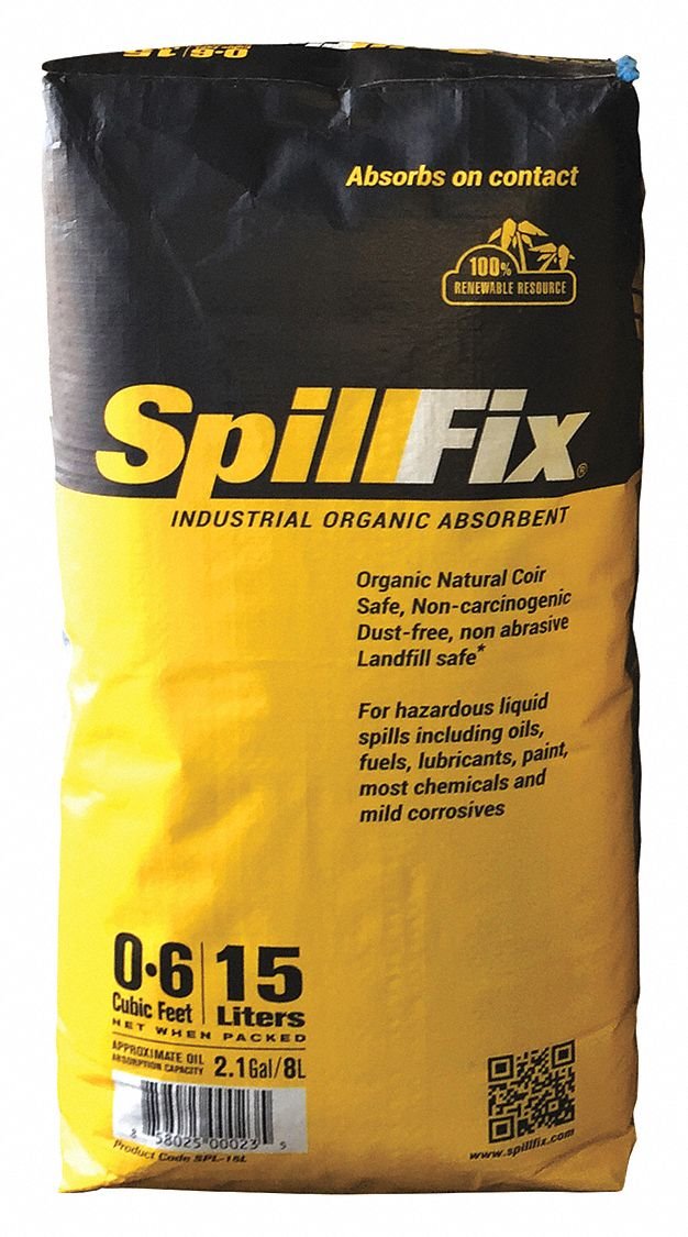 SpillFix All Purpose Industrial Organic Absorbent 15 Litre Bag: Amazon ...