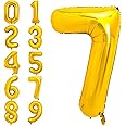 Amazon.com: PIGETALE 40 Inch Gold Large Numbers Balloons 0-9, Giant Jumbo Number 7 Digit 7 ...