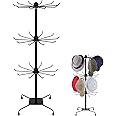 Amazon.com: Standing Hat Rack 3- Tier Hat Display Rack Stand Metal ...
