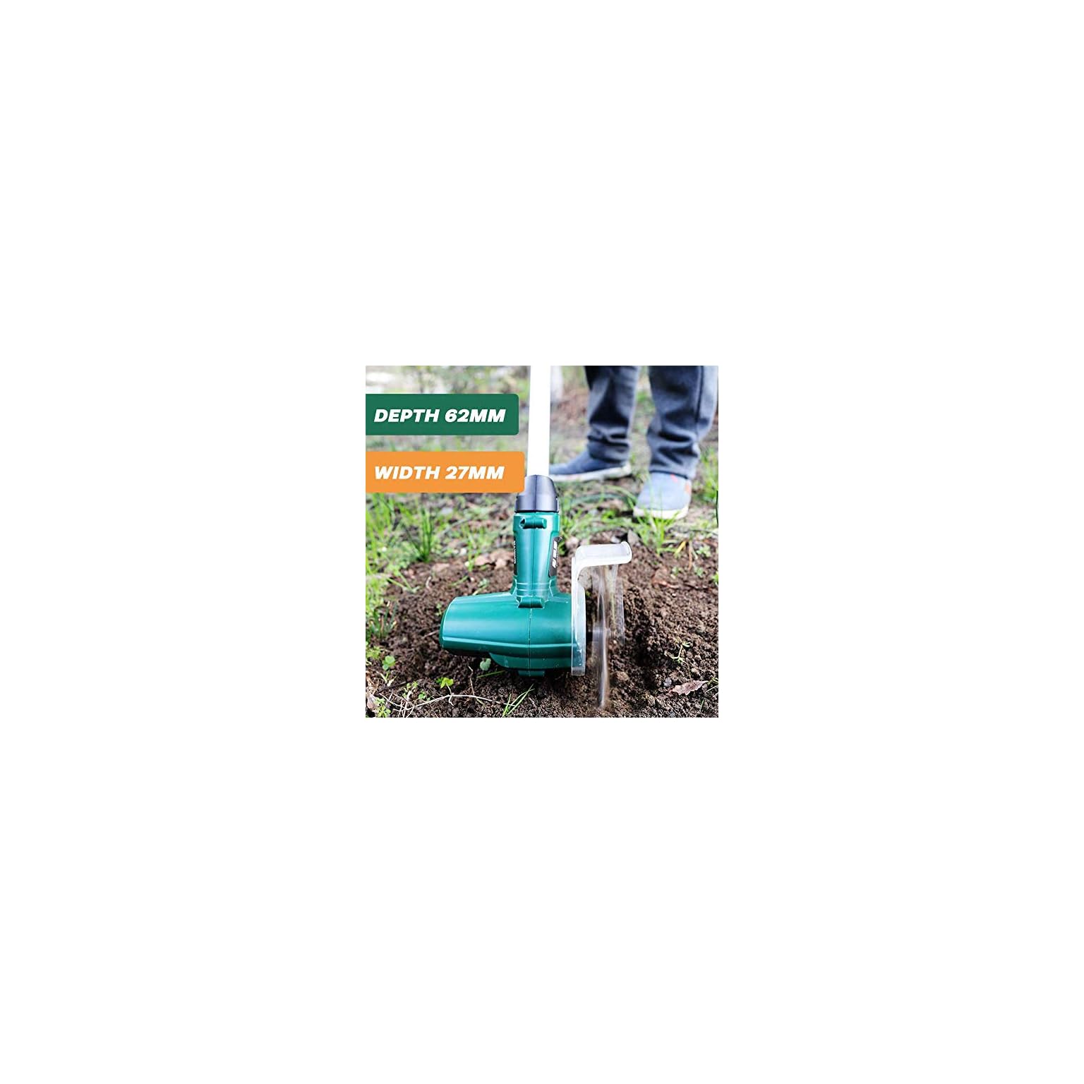 20V Handheld Tiller Rotavator, Portable Electric Tiller, Cordless Soil ...