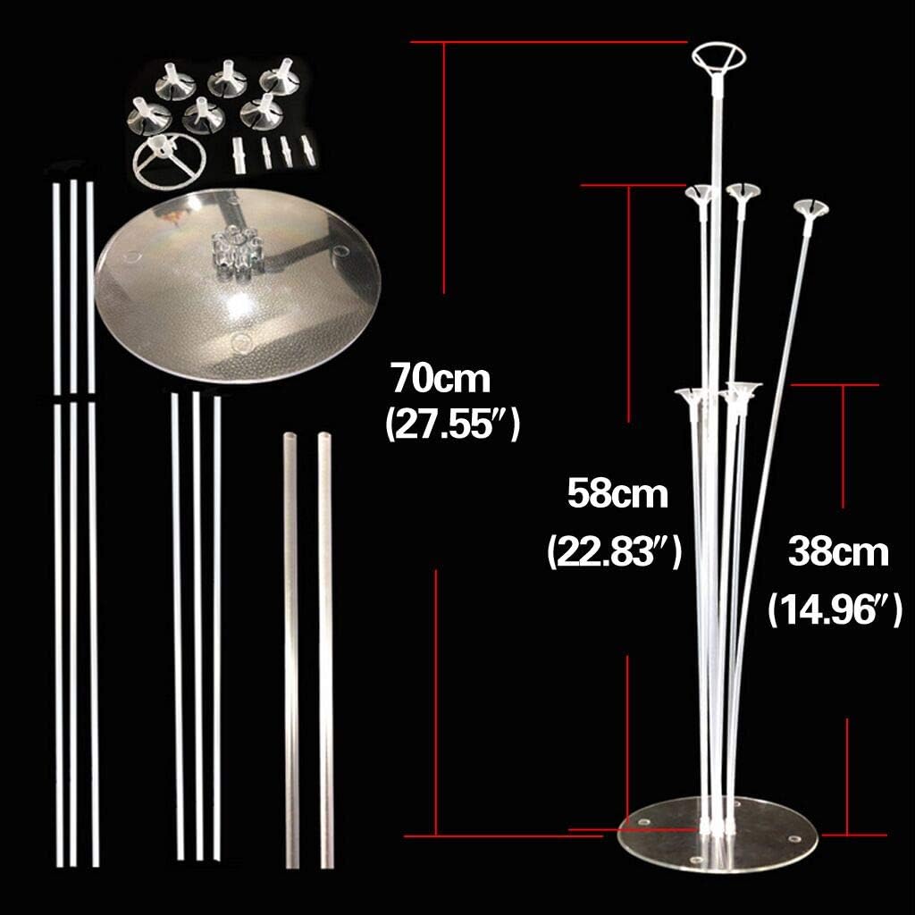 Coriver Balloon Tree, Height Table Balloon Stand Kit with Plastic Stick ...