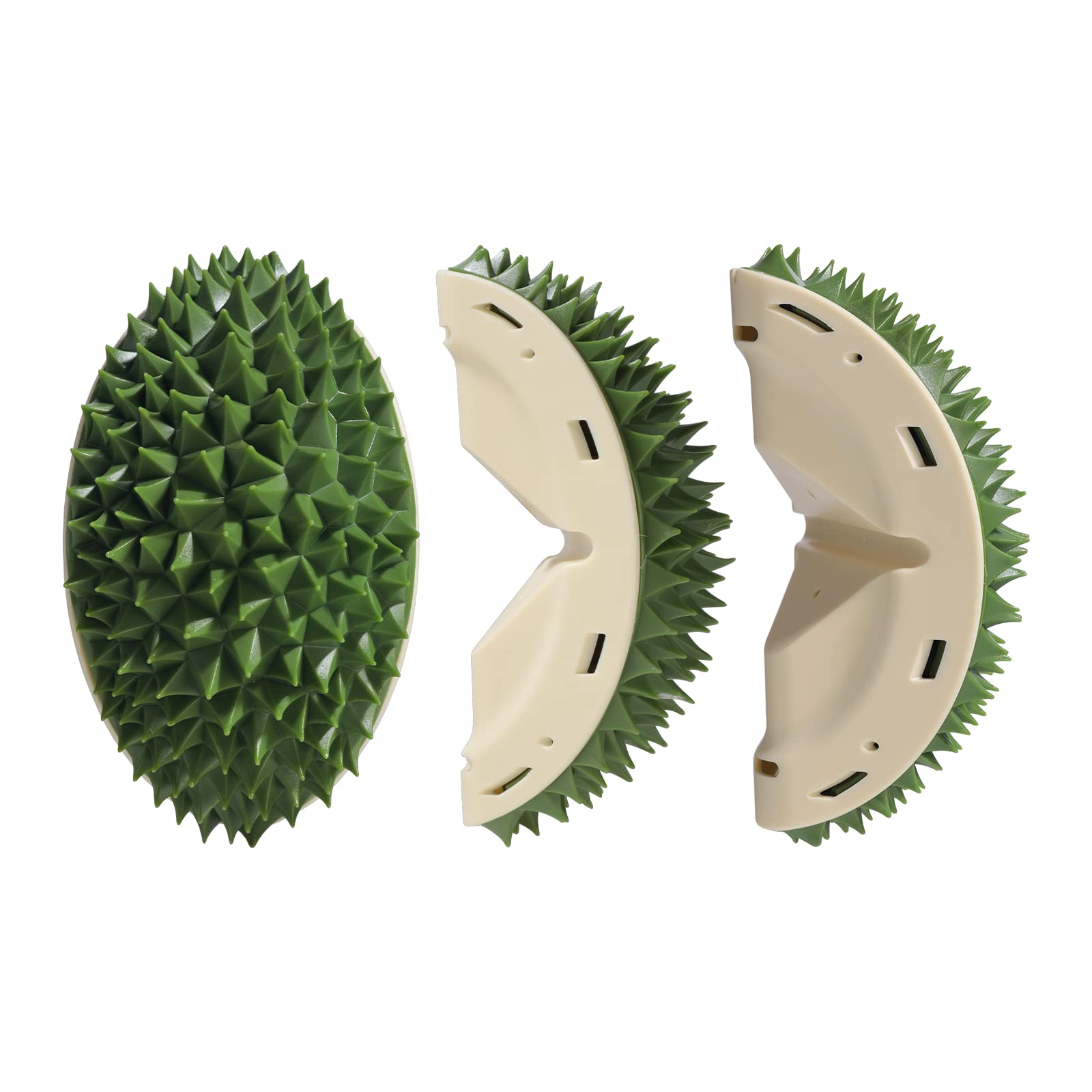 NVTED Cat Multifunction Brush, Durian Shaped Corner Tickler Cat Mint ...