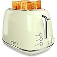 Amazon.com: Toasters 2 Slice Retro Stainless Steel Toasters with Bagel ...