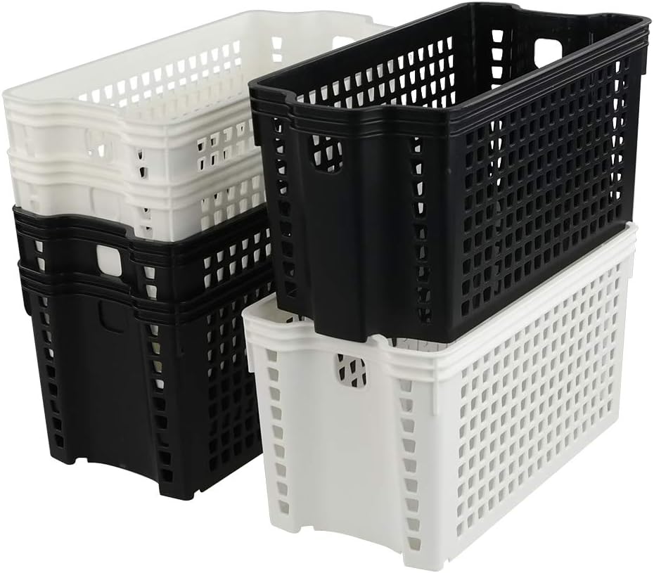 Amazon.com: Doryh Small Plastic Basket for Organizing, Stacking Baskets ...