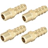 Amazon.com: uxcell Brass Fitting Connector, Metric M10-1 Male to Barb, Fit Hose ID 6mm 8mm ...