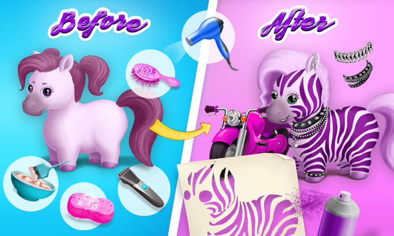 Pony Sisters Hair Salon 2 - Pet Horse Makeover Fun: Amazon.com.au ...