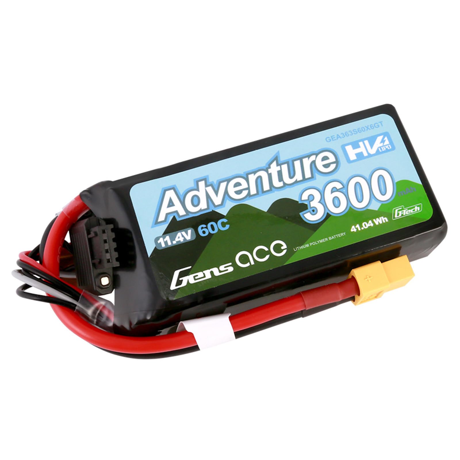 Gens ace G-Tech Adventure High Voltage 11.4V 3600mAh 60C 3S Lipo ...