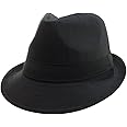 100% Polyester Soft Black Gangster Mobster Fedora at Amazon Men’s ...