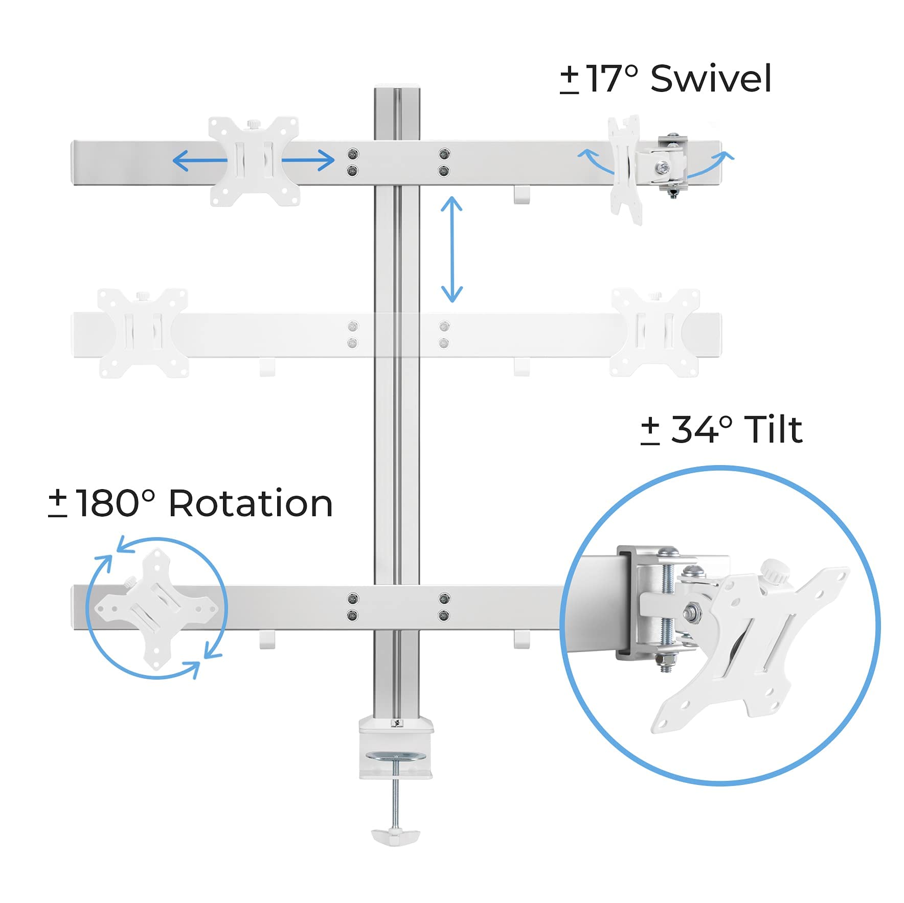 Mua Stand Steady 4 Monitor Mount Desk Setup - Heavy-Duty Height ...