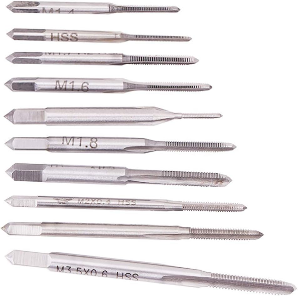 Threading Taps,Hand Taps 10Pcs Mini M1 to M3.5 Heat Resistant Steel ...