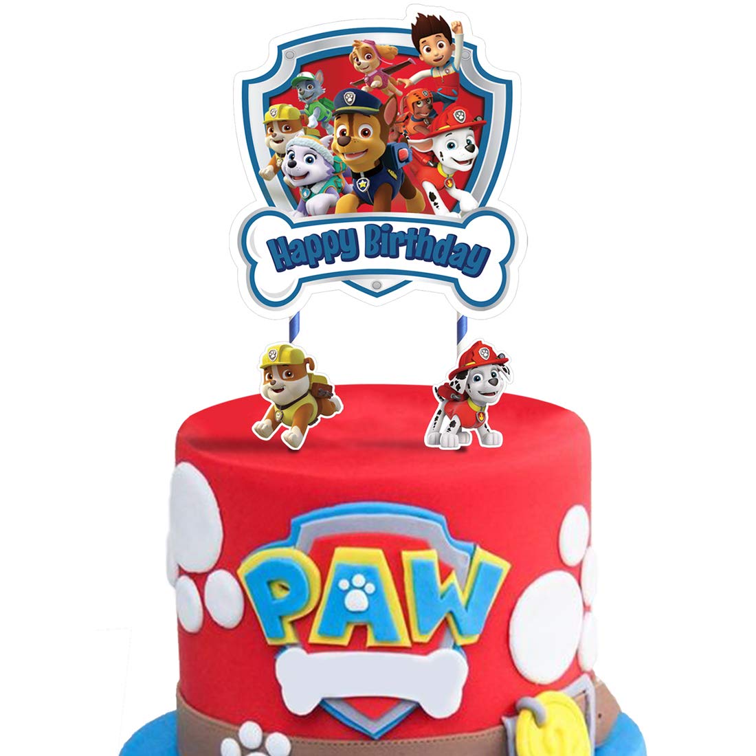 Buy Paw Cake Topper Dog Theme Happy Birthday Party Cake Toppers Cake