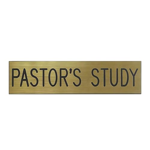 Pastor's Study Gold Wall Adhesive Signs | Pastor's Wall Decor | Church ...