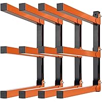 YYR Wood Organizer and Lumber Storage Rack Wall Mount, Heavy Duty Metal ...
