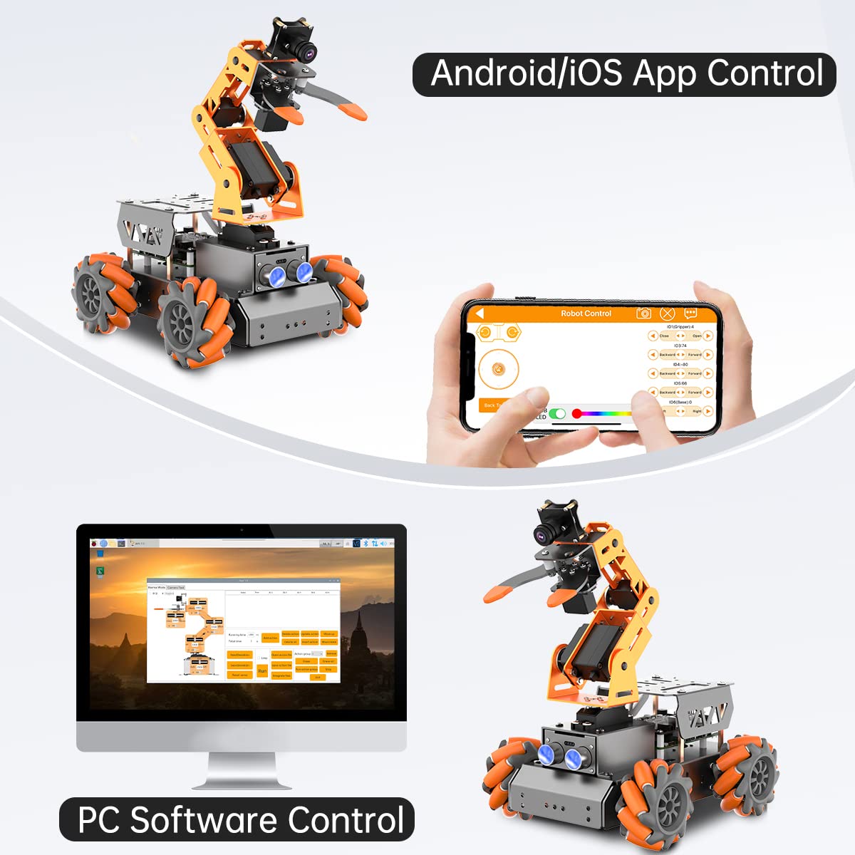 Mua Matserpi Robotic Arm For Raspberry Pi Open Source Programming Ai Vision Robot Car Kit 5 Dof