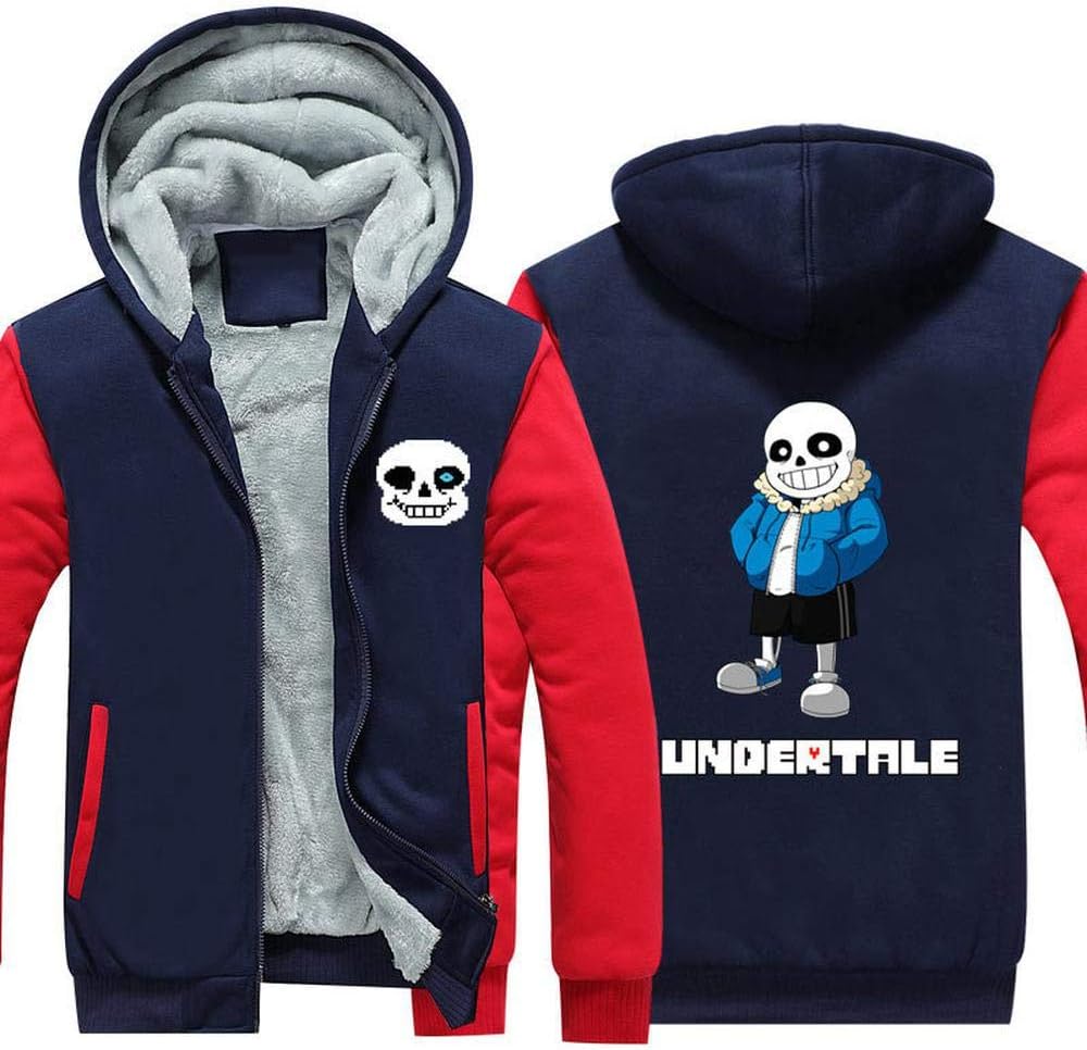 Men's Hoodie Jacket Sweater Undertale Anime Print Casual Winter ...