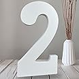 Amazon.com : AOCEAN 10 Inch White Wood Numbers Unfinished Wood Number ...