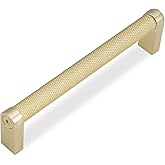 BUKOBYHE 10 Pack Kitchen Cabinet Knobs Brushed Gold Cabinet Pulls Gold Knurled Drawer Knobs ...