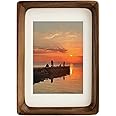 Amazon.com - FLECHAZO 6x8 Picture Frame Wood with 5x7 Mat, Natural ...