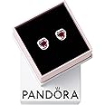 Amazon.com: PANDORA July True Red Eternity Circle Stud Earrings ...