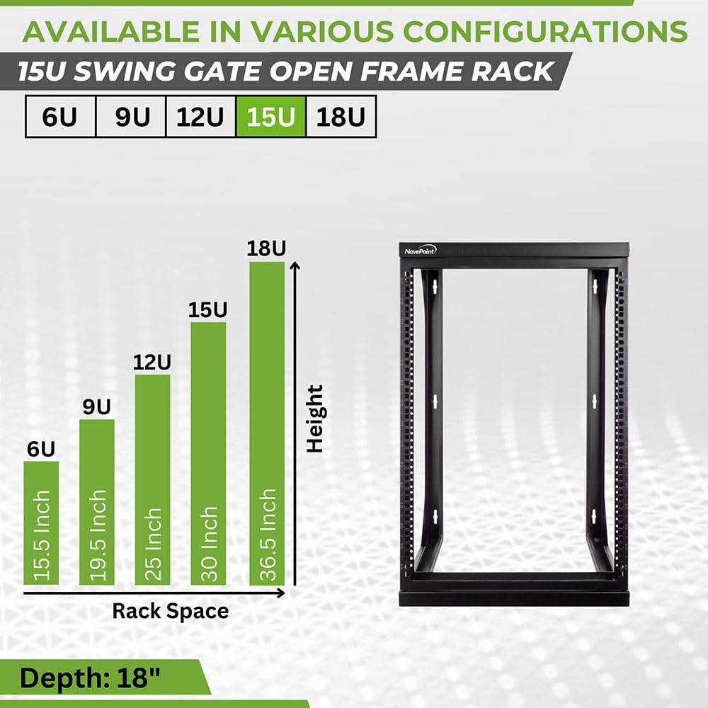 Mua NavePoint 15U Server Rack with Swing Gate - 15U Wall Mount Rack for ...